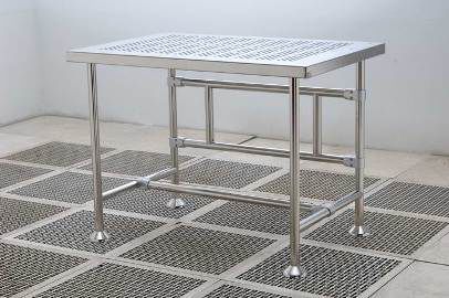 Clean room table - WX series - Palbam Class - rectangular / stainless steel