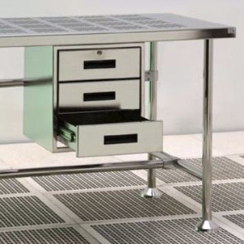 Cleanroom drawer - DRAWER-3 - Palbam Class - stainless steel