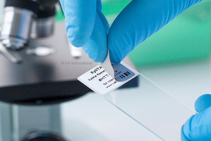 Microscope slide label - AZA - GA International - removable