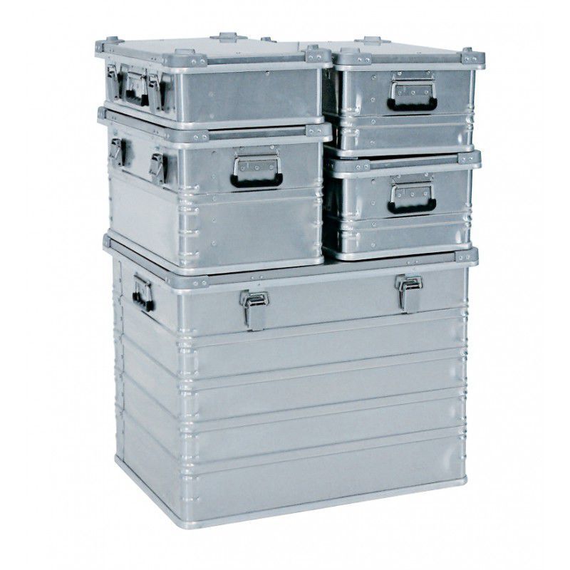 Storage crate - 214 series - MECHIN - aluminum / with lid