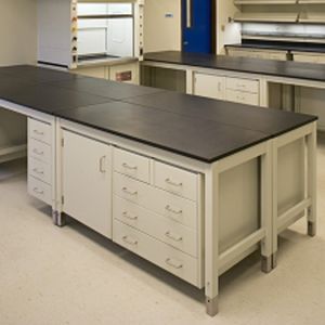 Laboratory bench with shelves - Chameleon™ - Mott Manufacturing ...