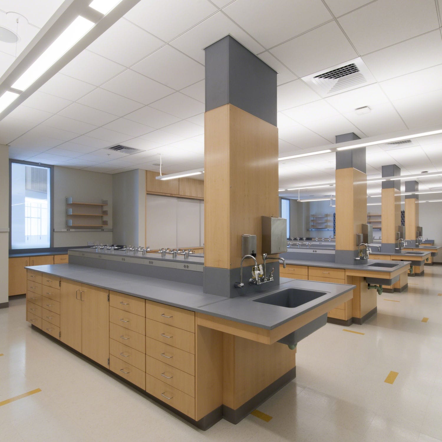 Laboratory worktop - Mott Manufacturing - with drawer / with door ...