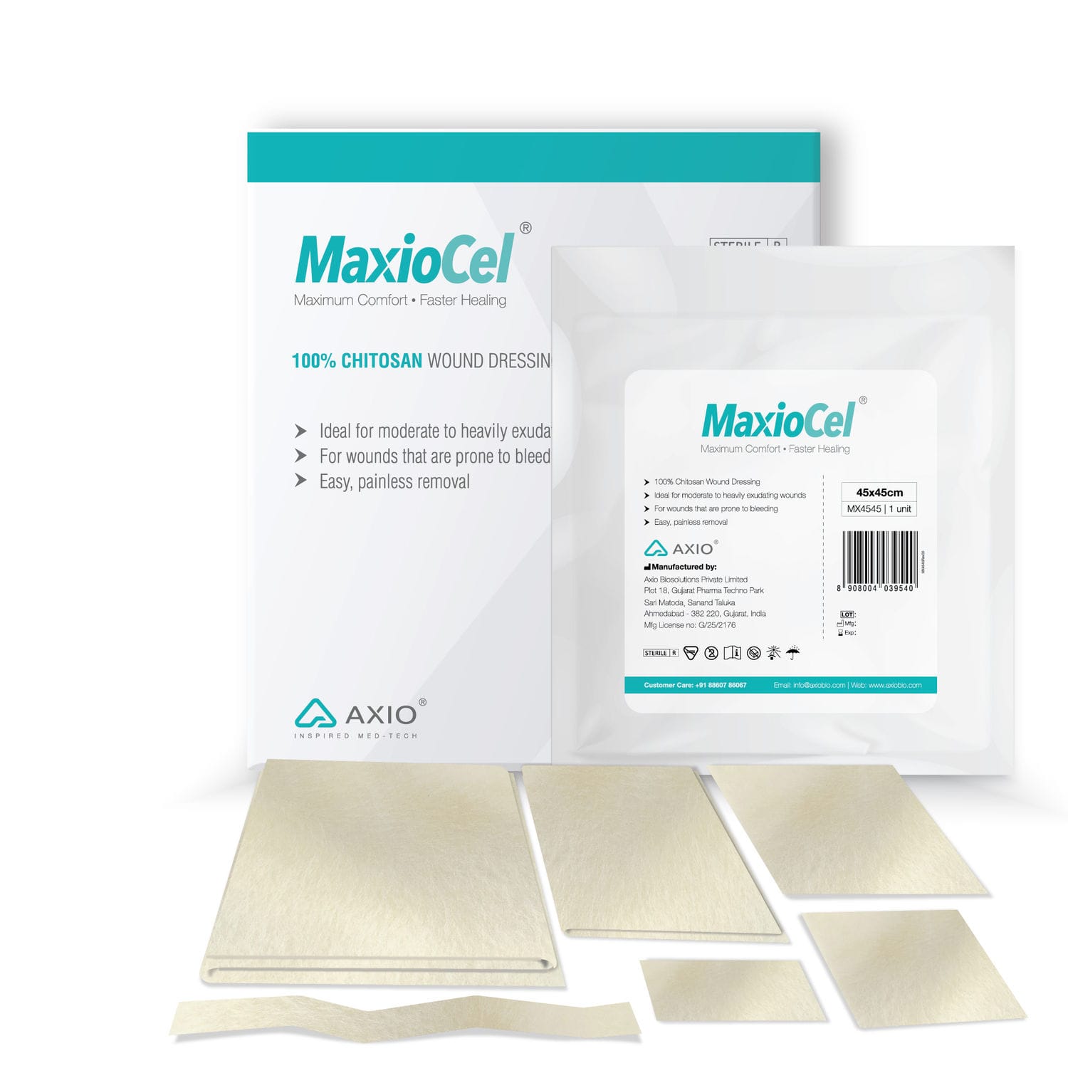Sterile wound dressing - MaxioCel® MX1515 - Axio Biosolutions - non ...