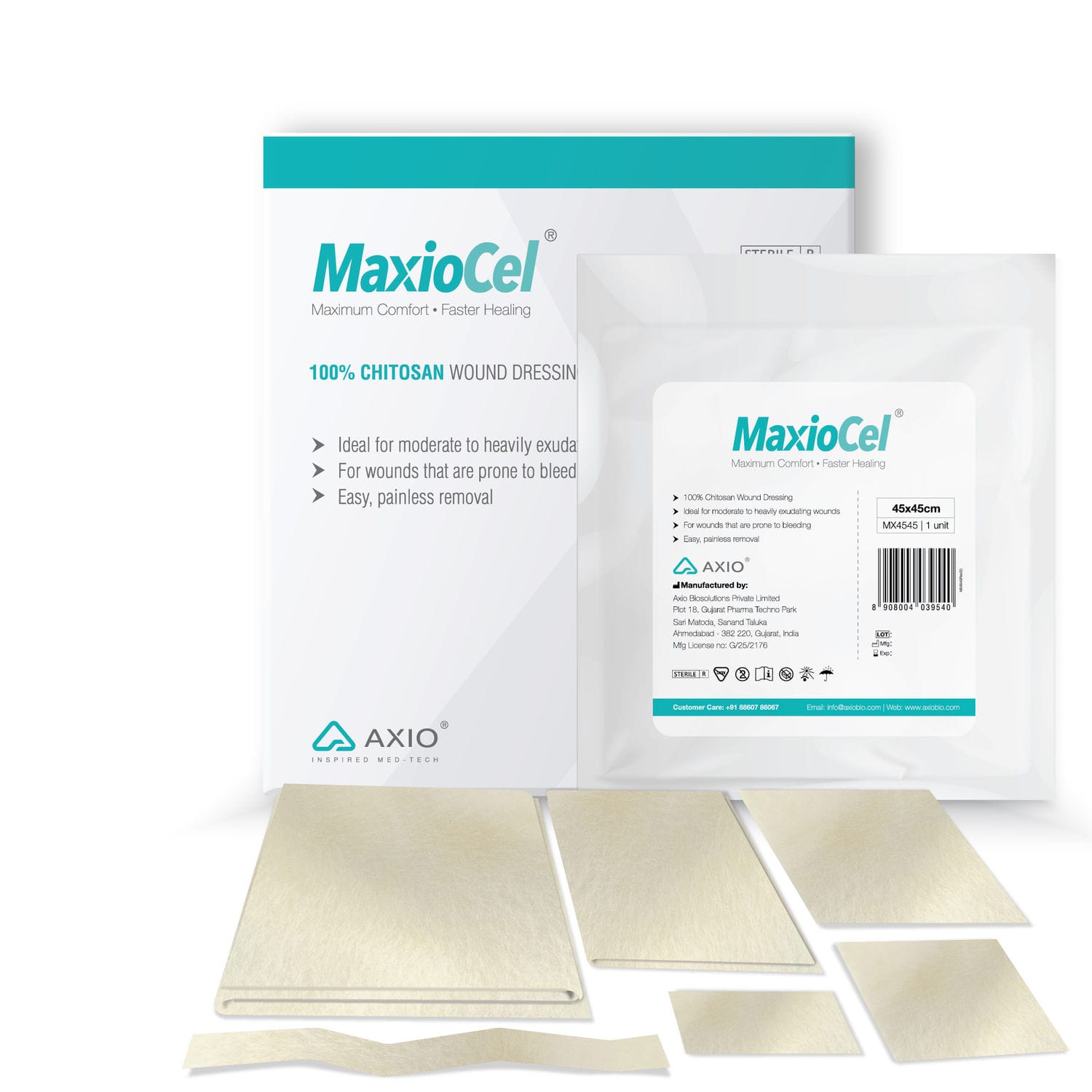 Sterile wound dressing - MaxioCel® MX2030 - Axio Biosolutions - non ...