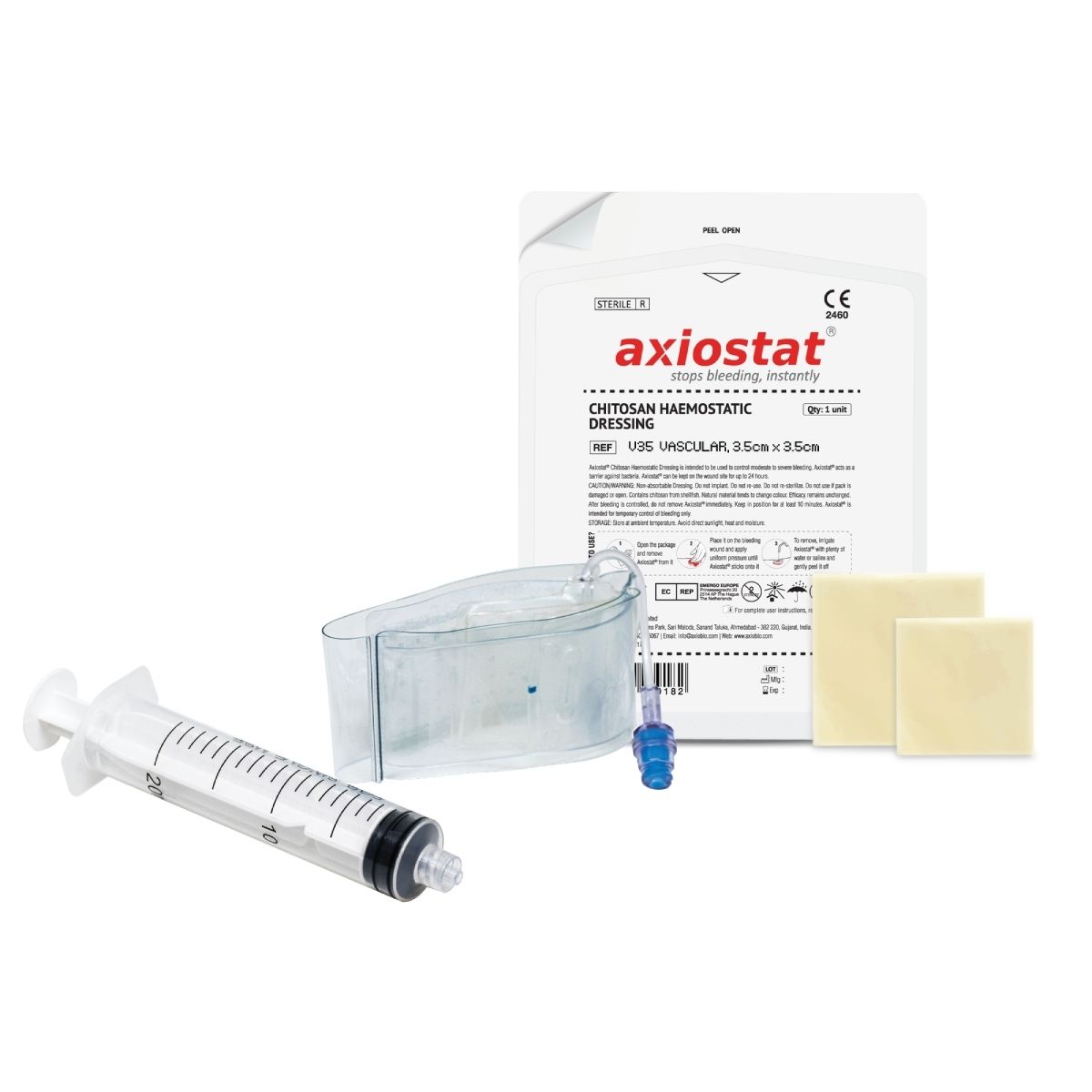 Hemostatic pad - Axiostat® Vascular V25 - Axio Biosolutions ...