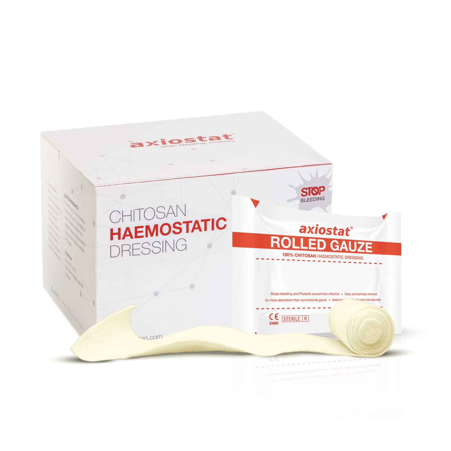 Hemostatic gauze bandage - Axiostat® L100 - Axio Biosolutions