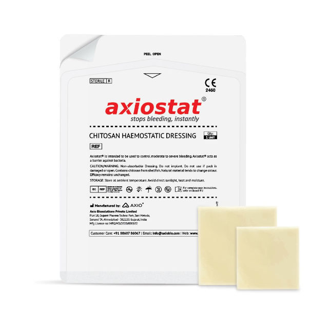 Hemostatic pad - Axiostat® V35 - Axio Biosolutions - cardiovascular surgery
