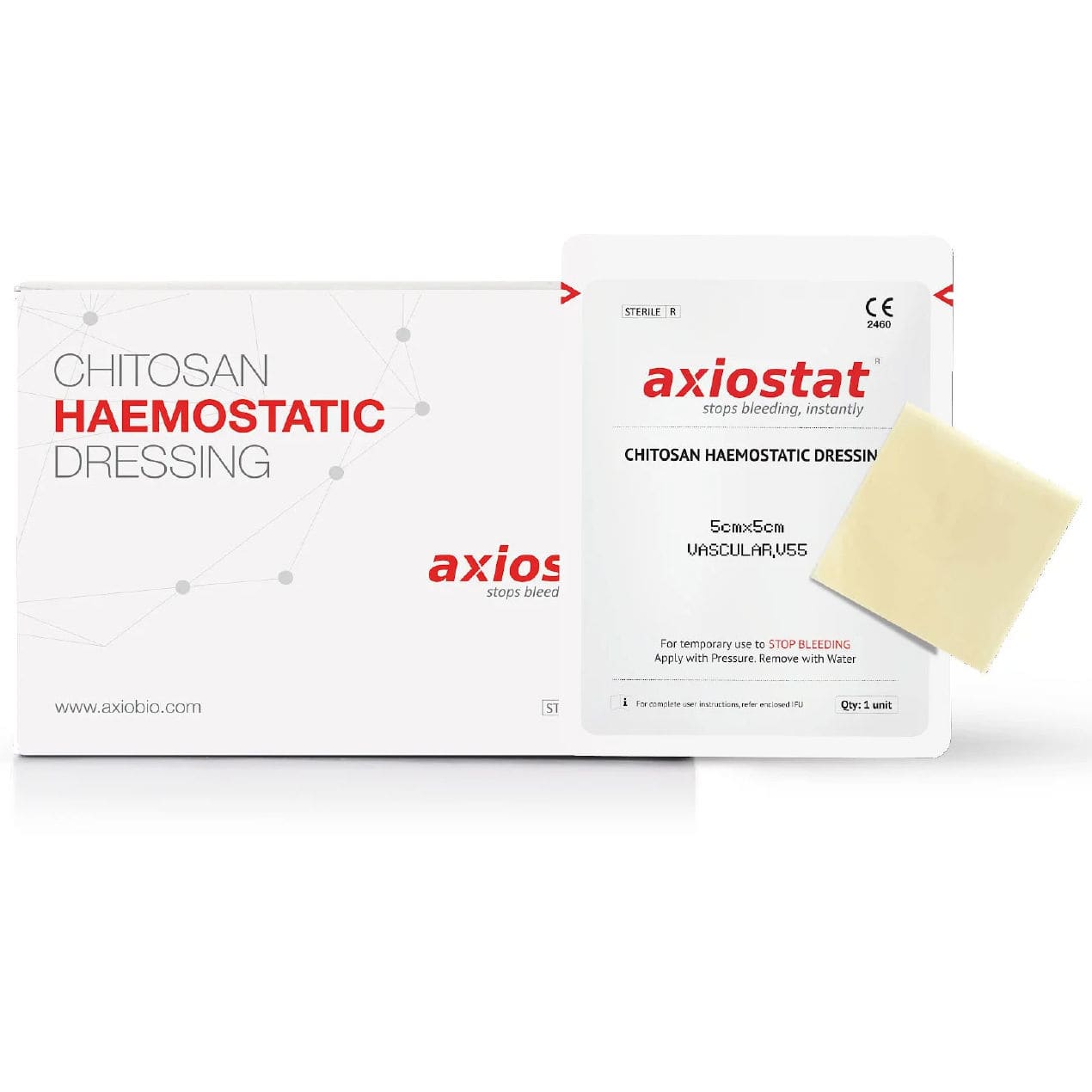Hemostatic pad - Axiostat® V55 - Axio Biosolutions - cardiovascular surgery