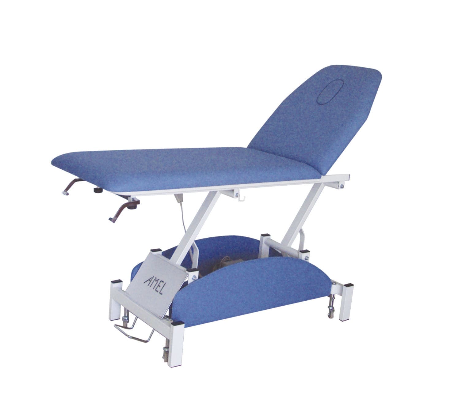 Electric massage table - Sté AMEL - on casters / with adjustable height ...