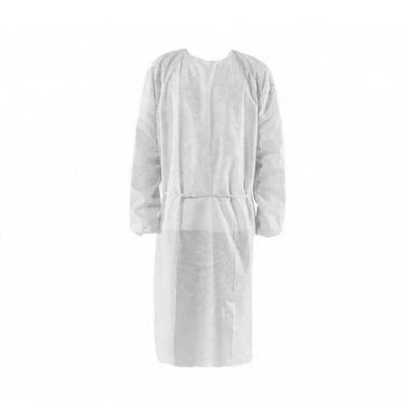 Unisex visitor gown - TNT - DOTFOX - white / green