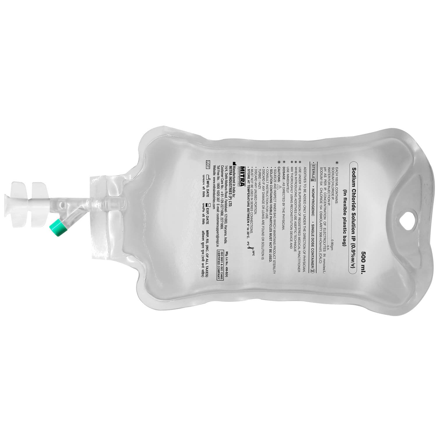 Parenteral solution infusion bag - MITRA Industries - polyvinyl chloride