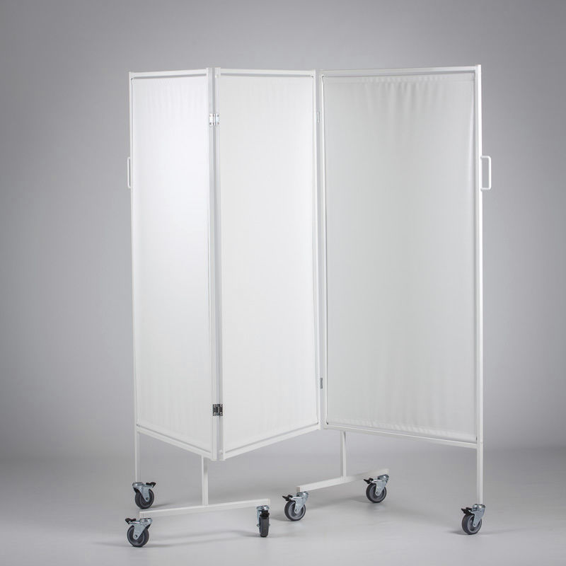 Folding hospital screen - 5200 - Equa OÜ - mobile / 3-panel / with curtain