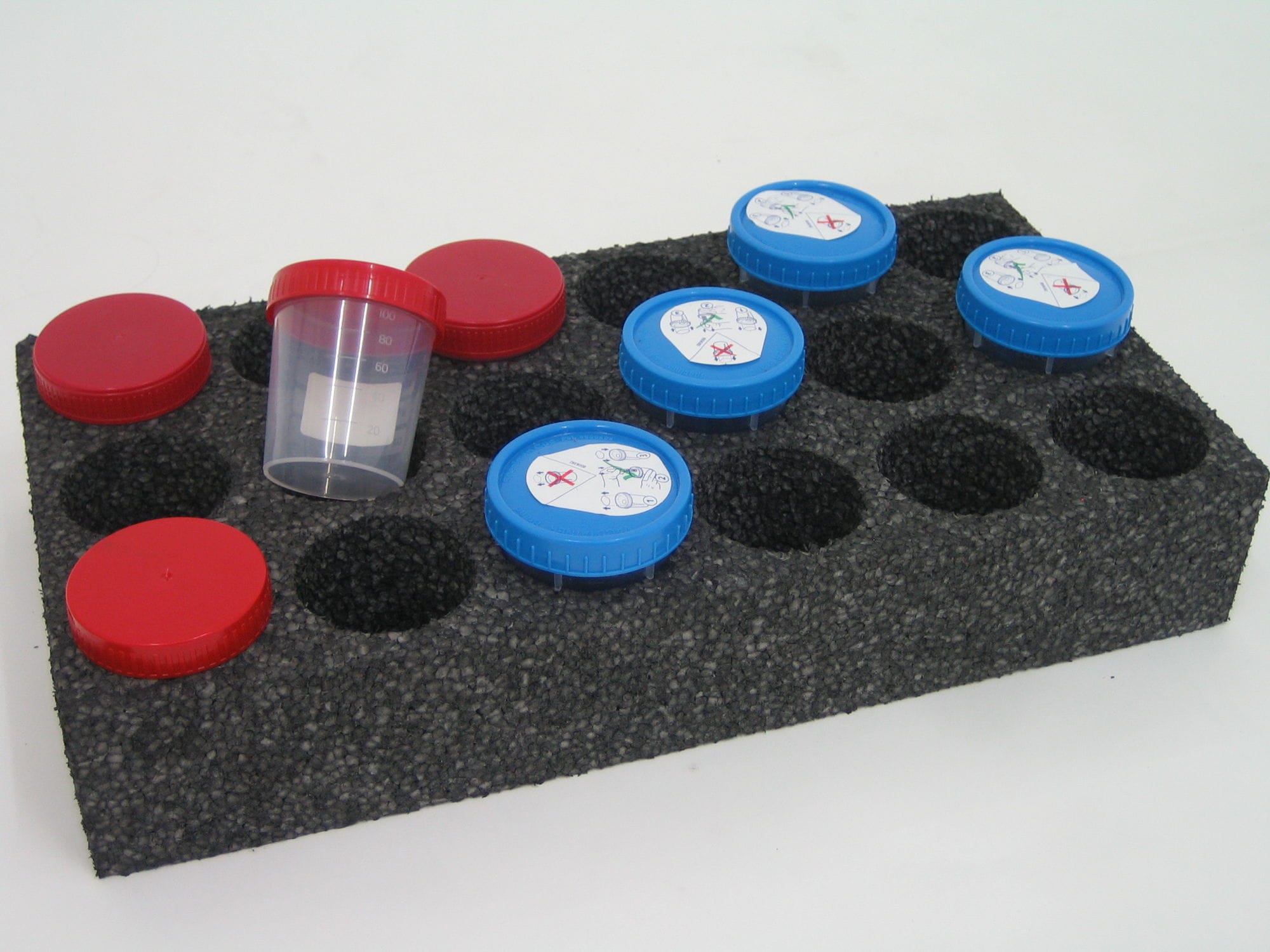 Test tube laboratory rack - PU 18 - M.&G. INTL srl - for blood tubes ...