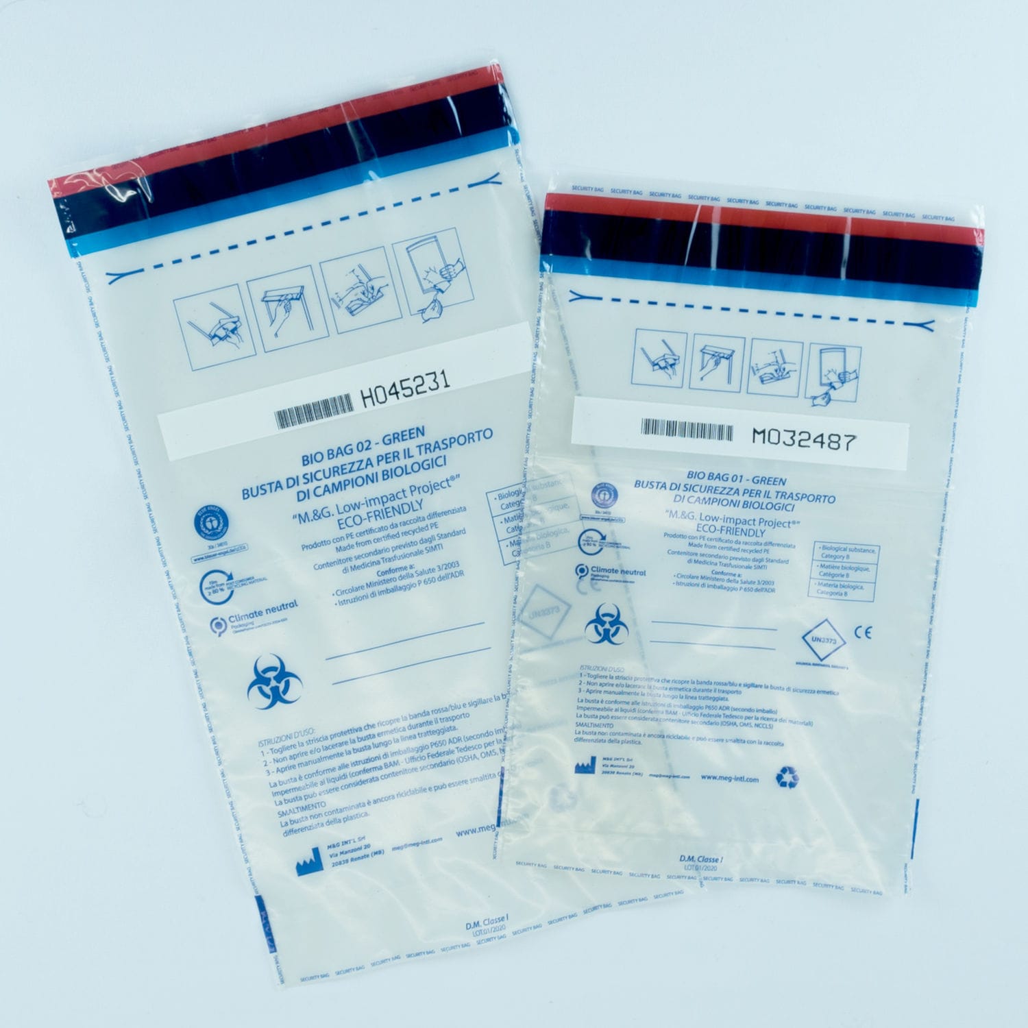 Biological products packaging pouch - BIO BAG GREEN - M.&G. INTL srl ...