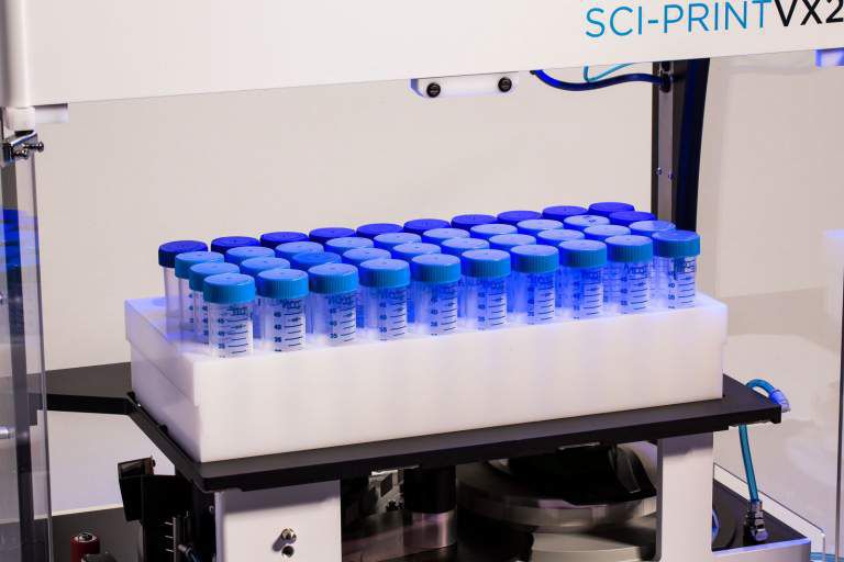 Laboratory tube labeler - Sci-Print VX2 - Scinomix, Inc - automatic