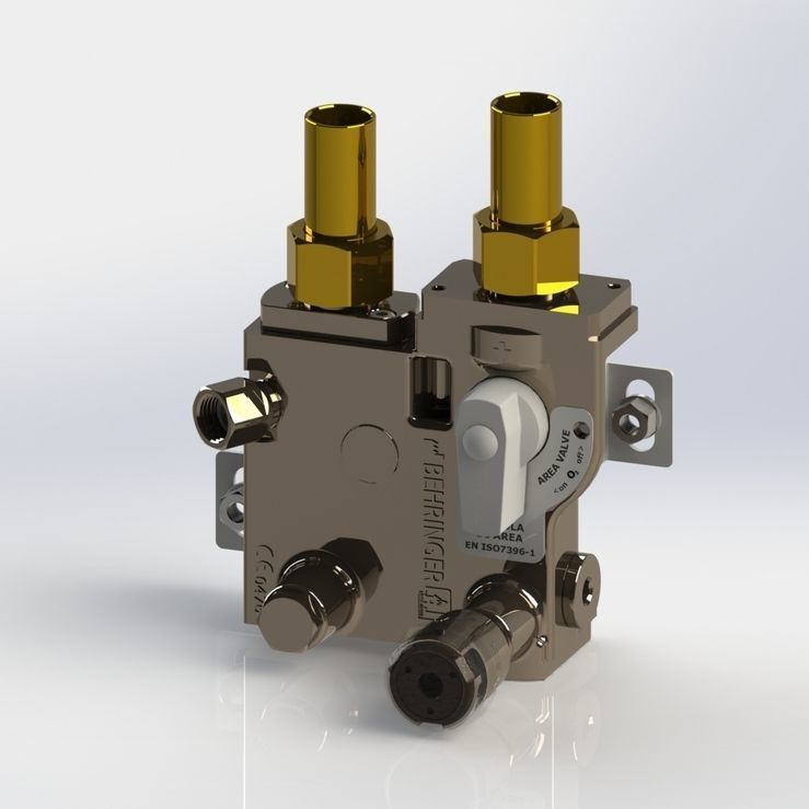 Medical gas valve - AVB - BEHRINGER - PTFE / brass