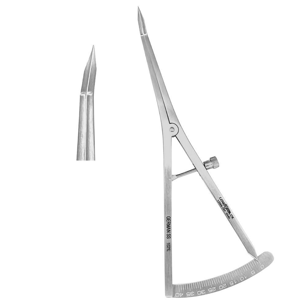 Dental calipers - LD23-107 - Lenox Instrumentation - Castroviejo / curved