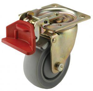 Wheel with brake - ET - Revvo Casters - rubber / fixed