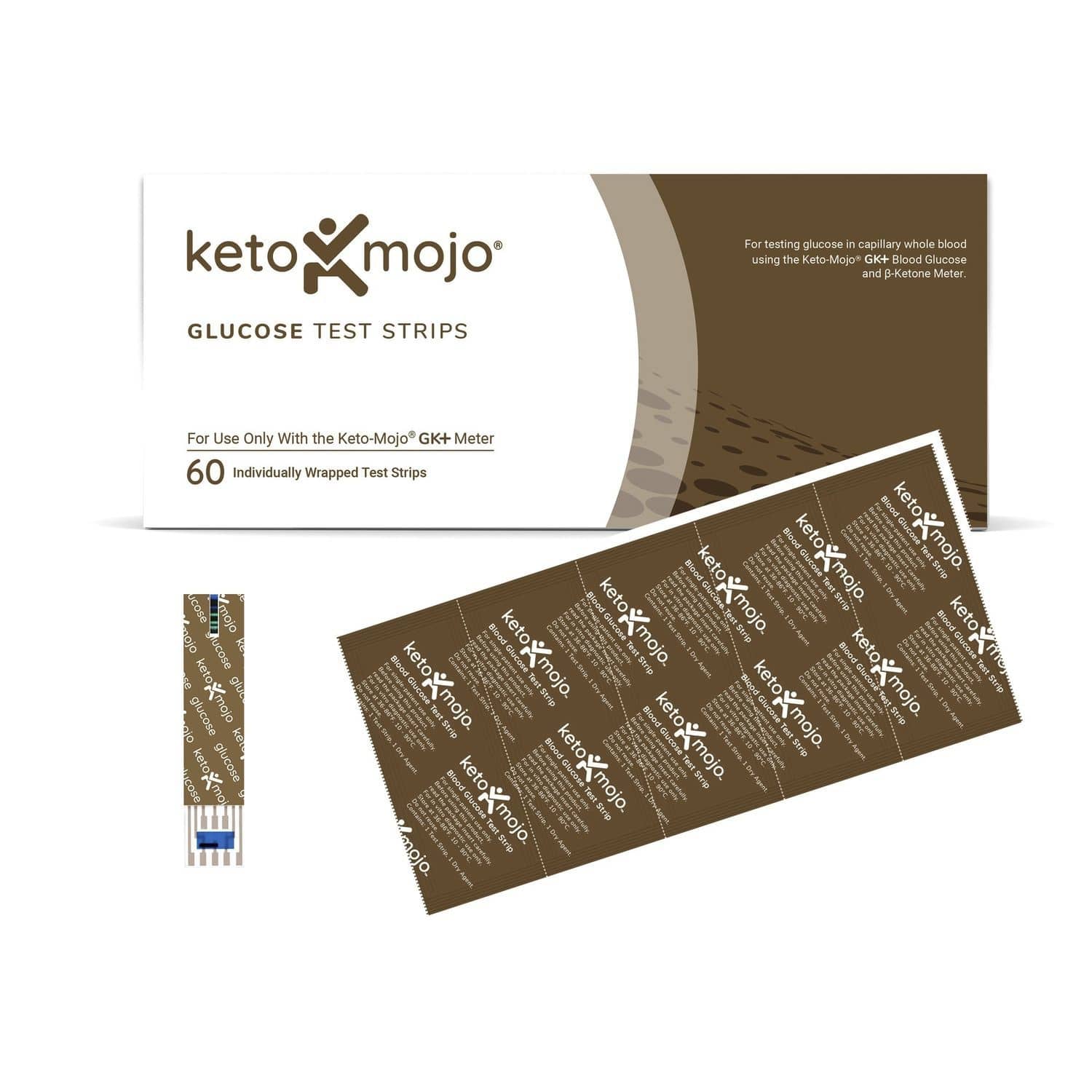 Ketosis test strip - KETO-MOJO - for diabetes / glucose / lead