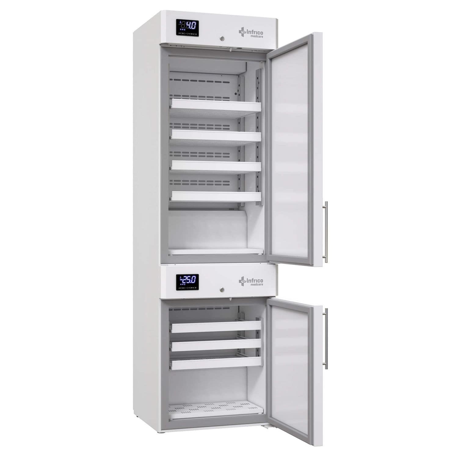 Laboratory freezer - LERF40S DUAL TEMPERATURE - Infrico - cabinet / 2 ...
