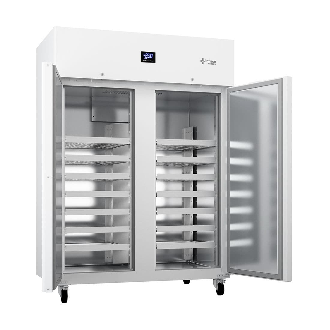 Laboratory freezer - LTF130SD - Infrico - on casters / 2-door / anti ...