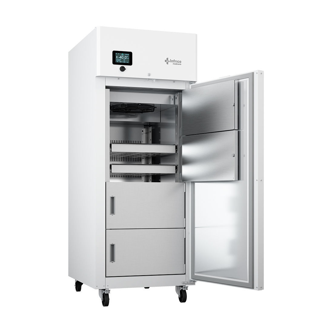 Laboratory freezer - LTUF80S - Infrico - cabinet / 1-door / anti-corrosion