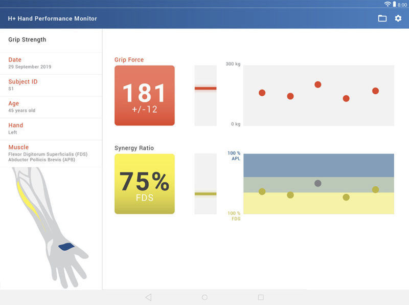 Control software module - Trigno HPM - Delsys - training / rehabilitation