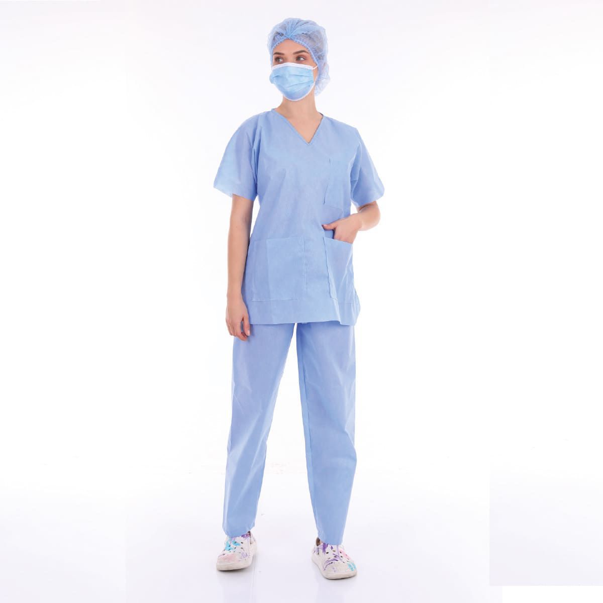 Unisex scrub uniform - SUBMED - blue