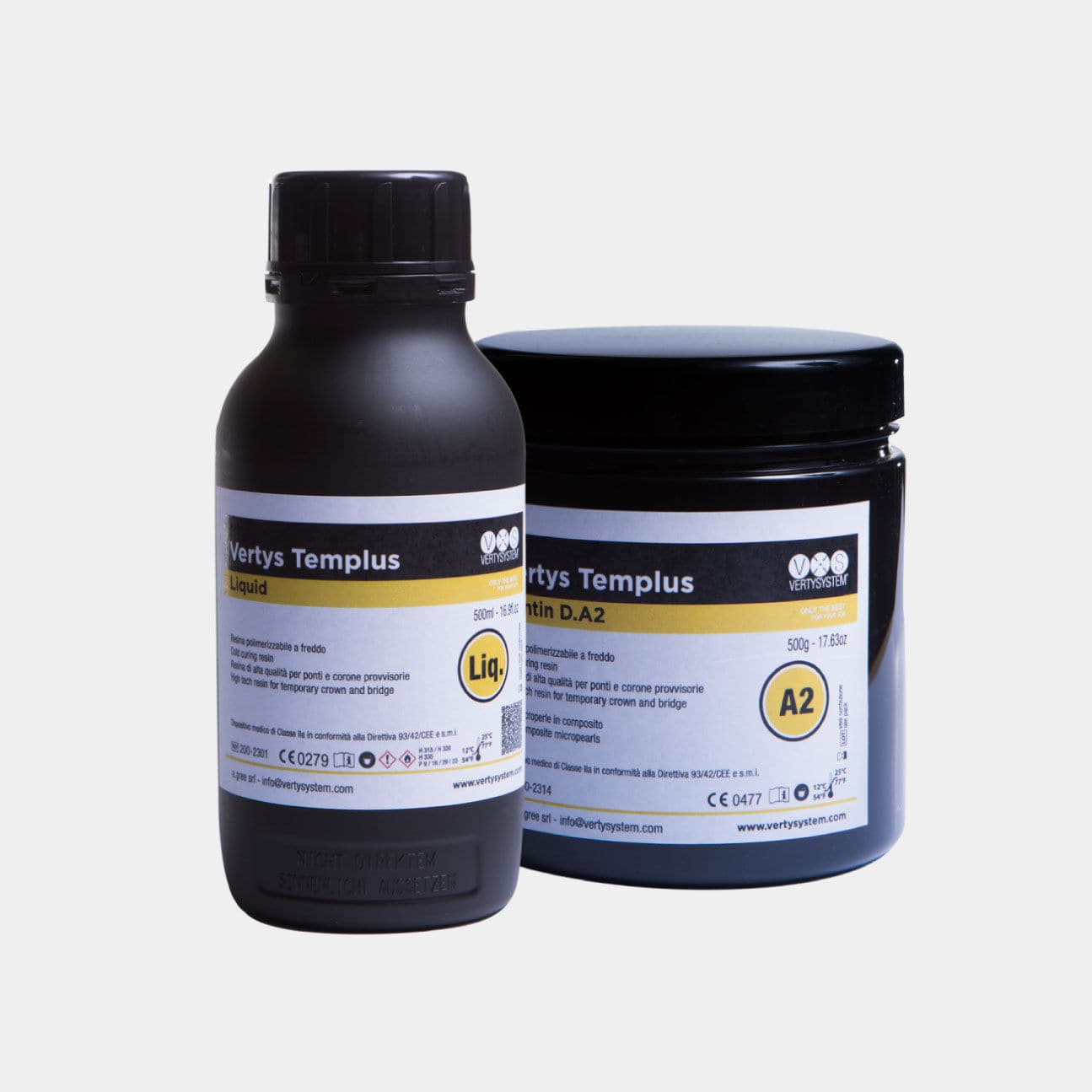 Resin dental material - Templus - Vertysystem - A.Gree SRL - for dental crowns / for dental ...