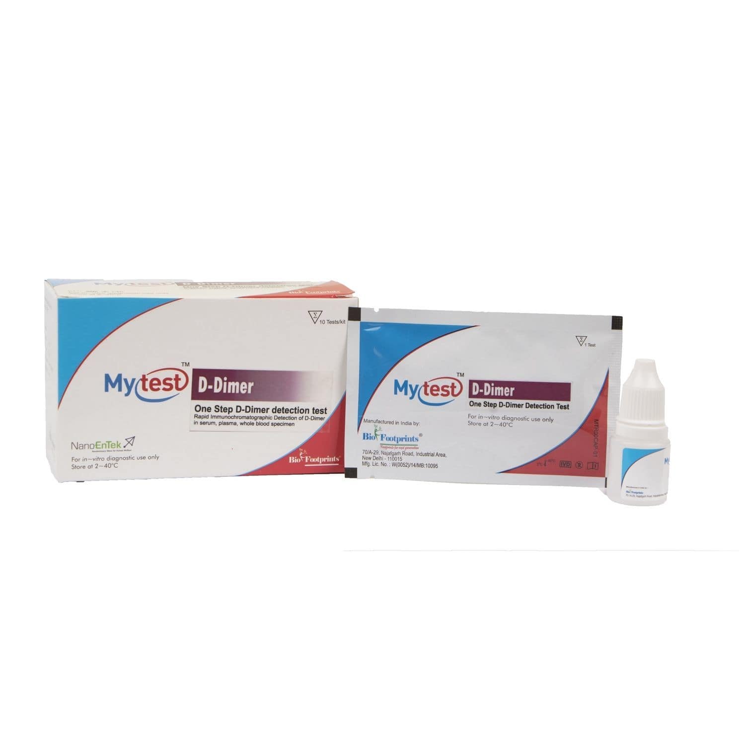 D-dimer detection kit - Mytest - Biofootprints Healthcare Pvt Ltd - for ...