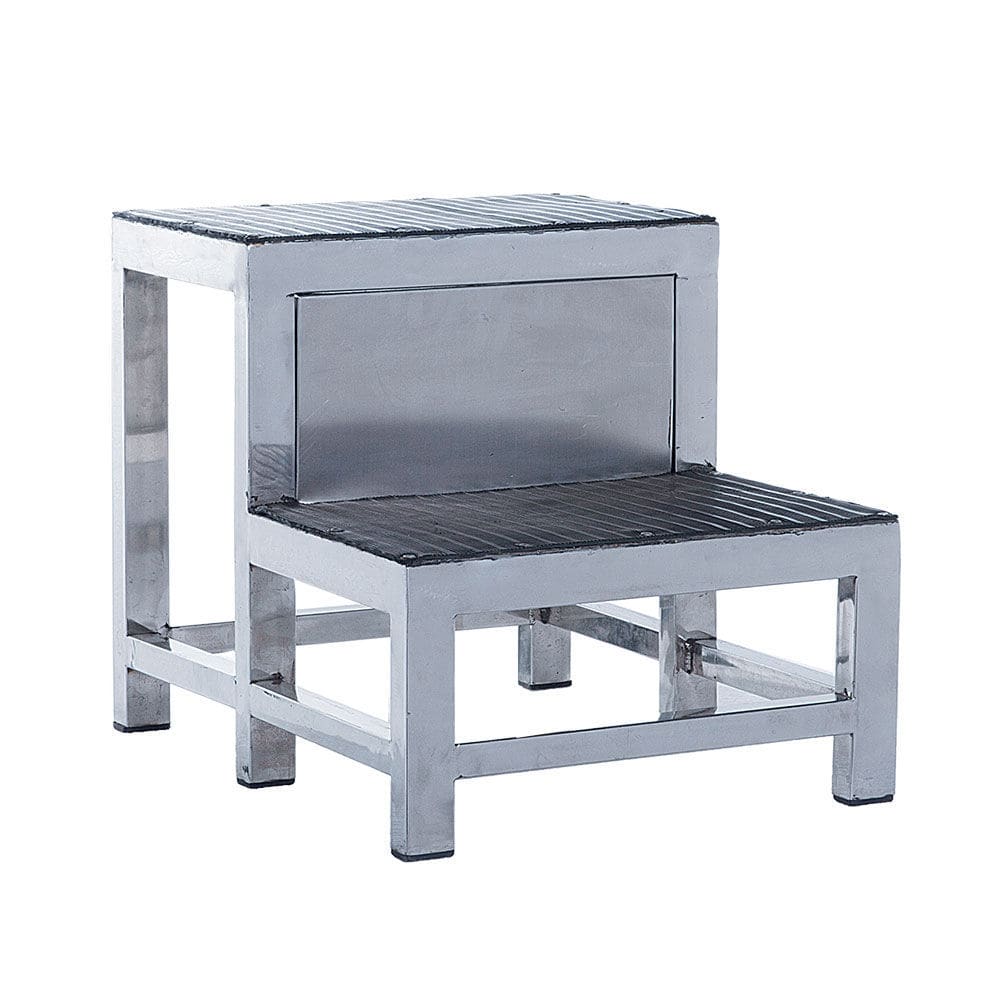 2-step step stool - E11 - Fangge Medical - stainless steel