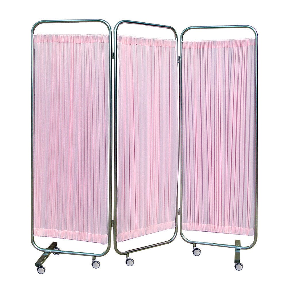 Folding hospital screen - E12 - Fangge Medical - on casters / 3-panel ...