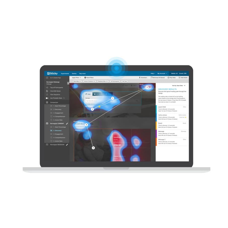 Research eye tracker - Sticky - Tobii - desktop / video