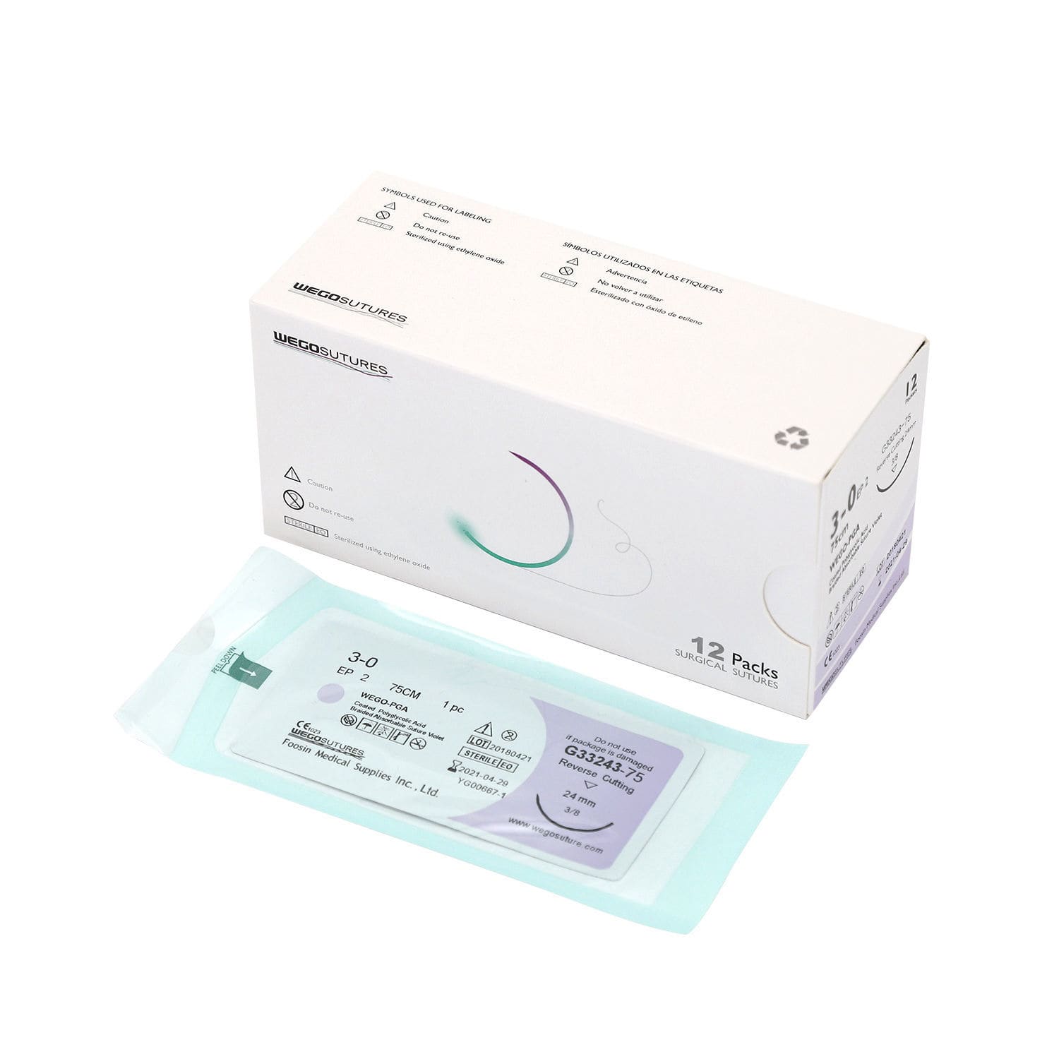 Absorbable suture thread - WEGO-PGA Suture - WEGO Medical - soft tissue ...