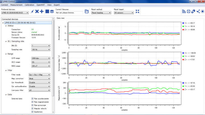 Control software - LPMS-Control - LP-RESEARCH Inc. - calibration ...