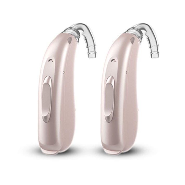 BTE hearing aid - B P 7 - Audio-Service - telecoil / beige / brown