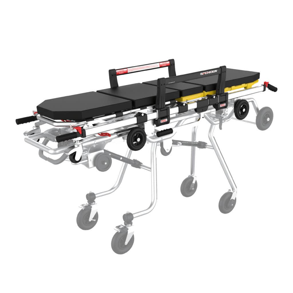 Manual stretcher chair - CR00085 - Abronn - 4-section / on casters ...