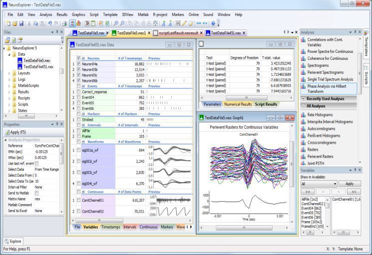 Analysis software - NeuroExplorer® - Plexon Inc - for control / acquisition / for research