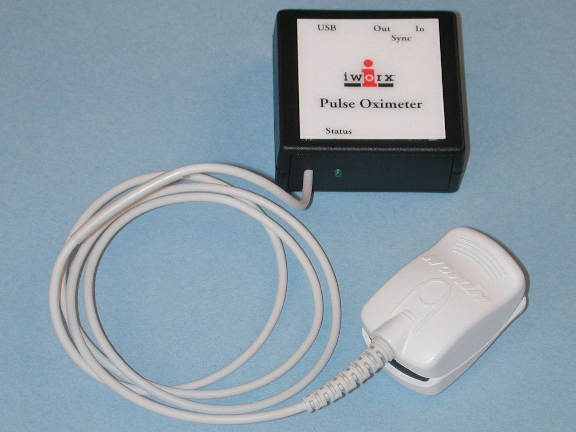 Hand-held pulse oximeter - PO2-100U - iWorx - with separate sensor