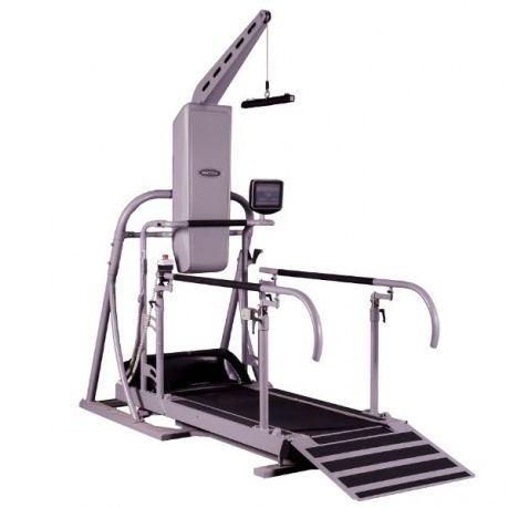 Treadmill with handrails - ZARYA - with harness system / with underarm ...
