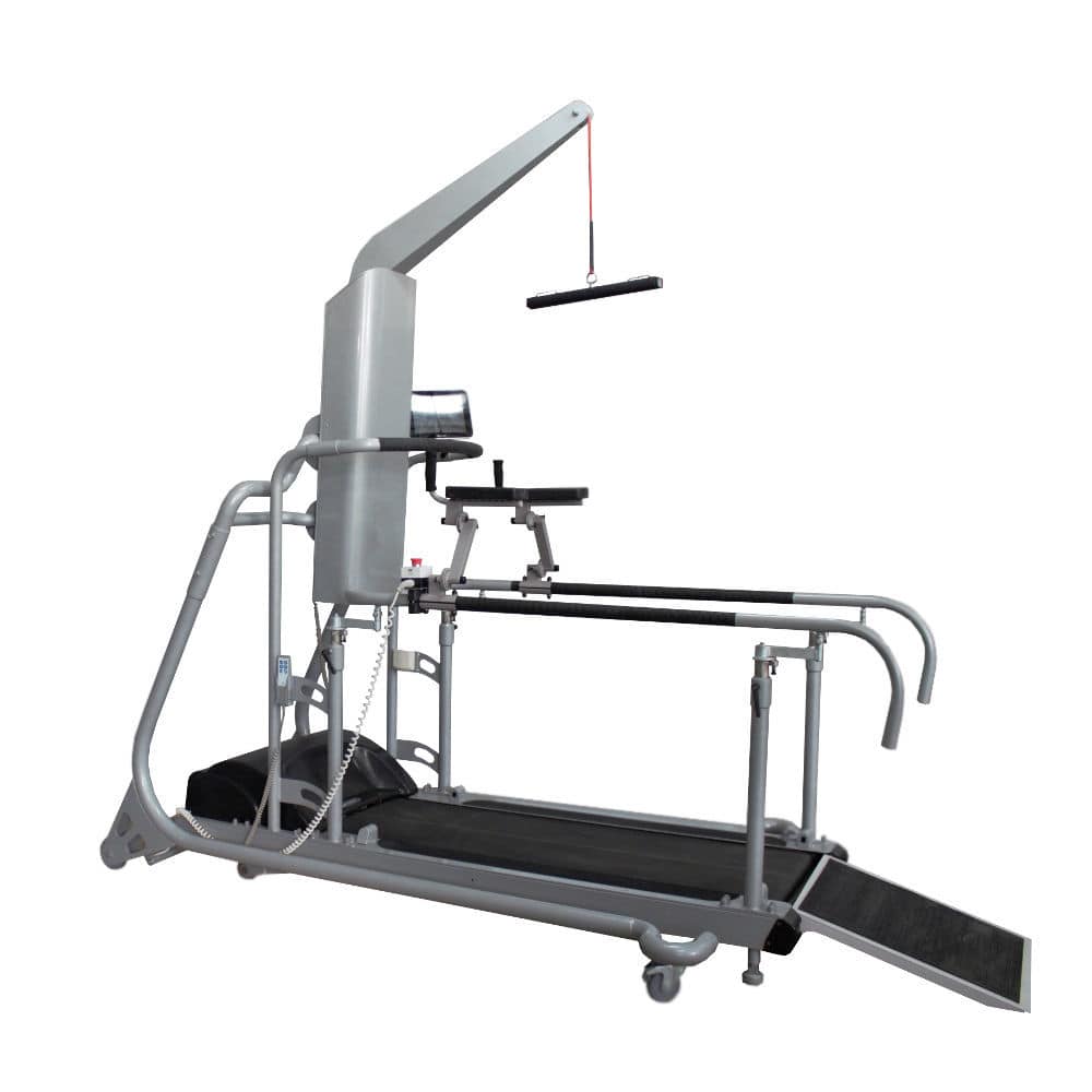 Treadmill with handrails - ZARYA - with harness system / with underarm ...
