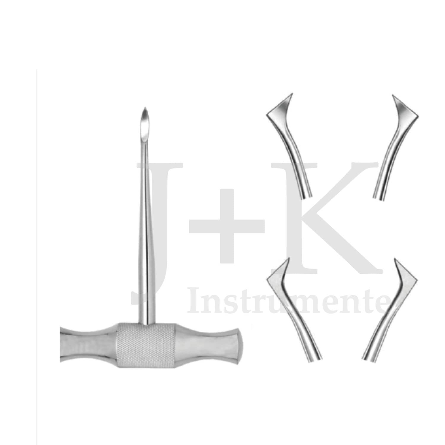 Straight dental root elevator - Lecluse Barry - J+K Chirurgische Instrumente