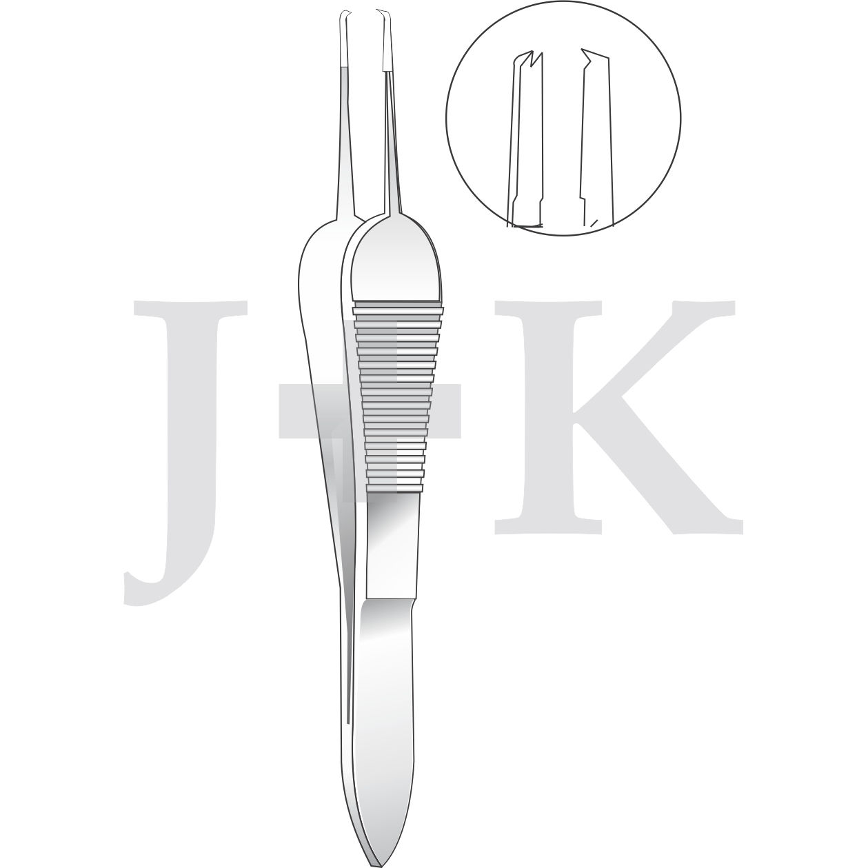 Ophthalmology micro forceps - E3-3073 - J+K Chirurgische Instrumente ...