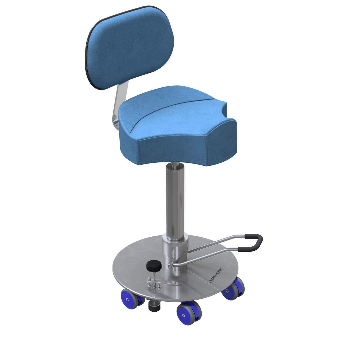 Surgical stool - 108302 - Adexte - height-adjustable / swivel / pneumatic