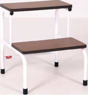 2-step step stool - AD-232.B - DUMAN HOSPITAL FURNITURE - wooden / plastic