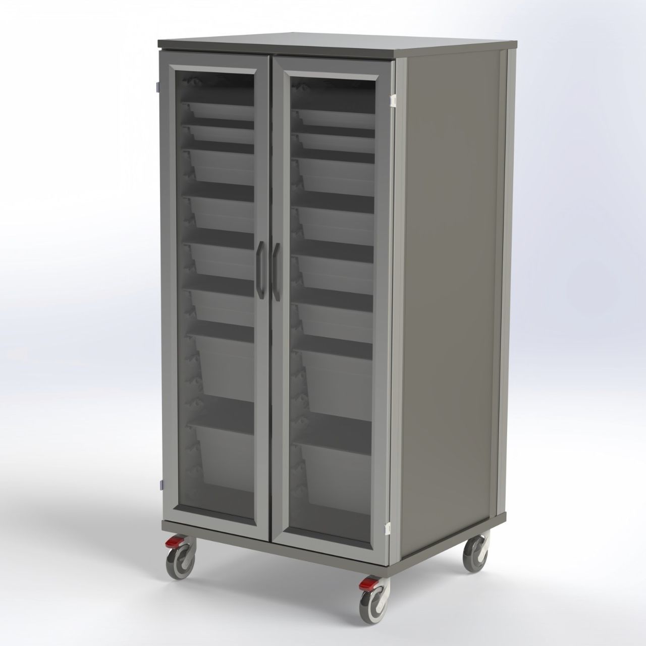 Cabinet with door - 724.9072 - SEBA HANDELS - on casters / with basket ...
