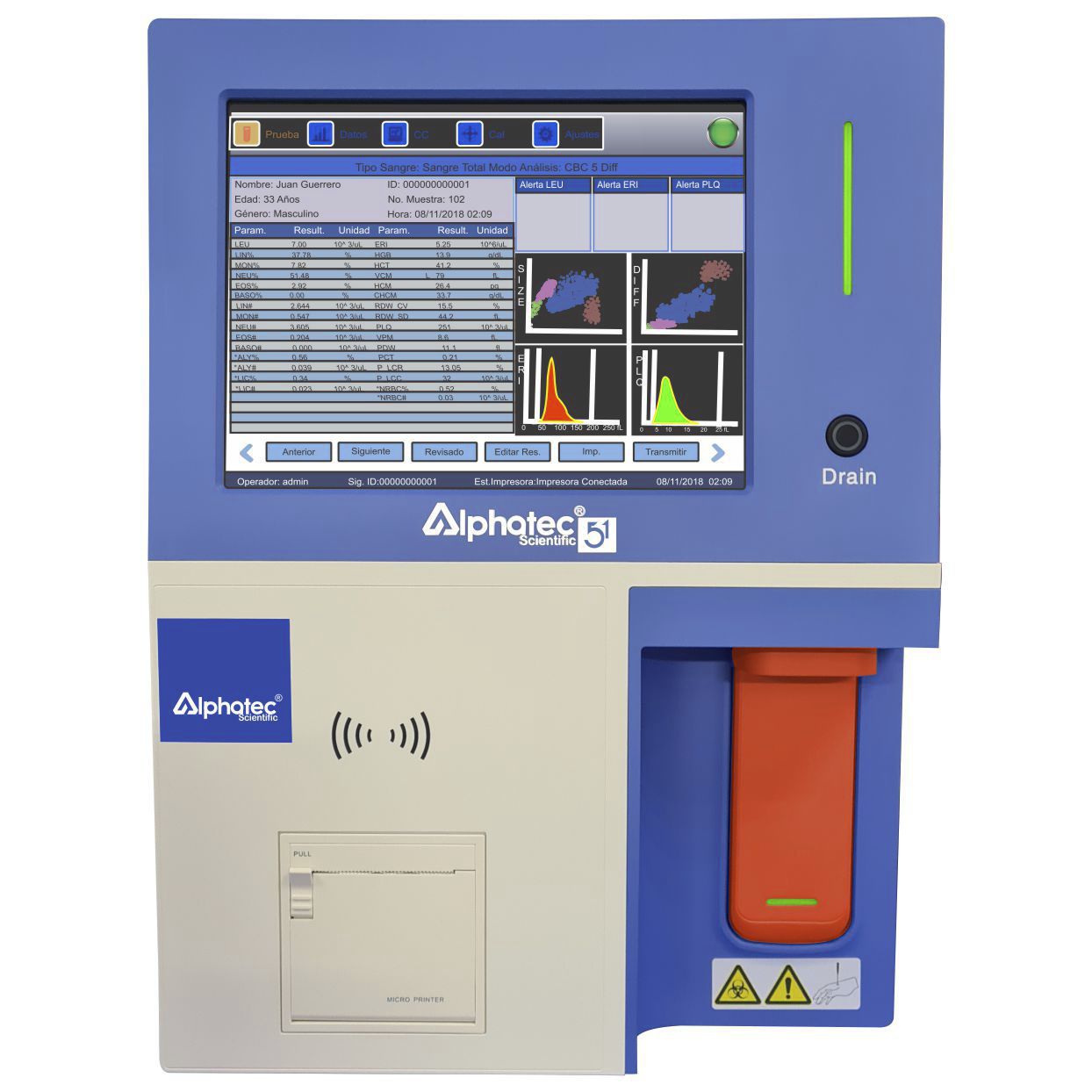 Automatic hematology analyzer - 51 - ALPHATEC SCIENTIFIC - compact / 5 ...