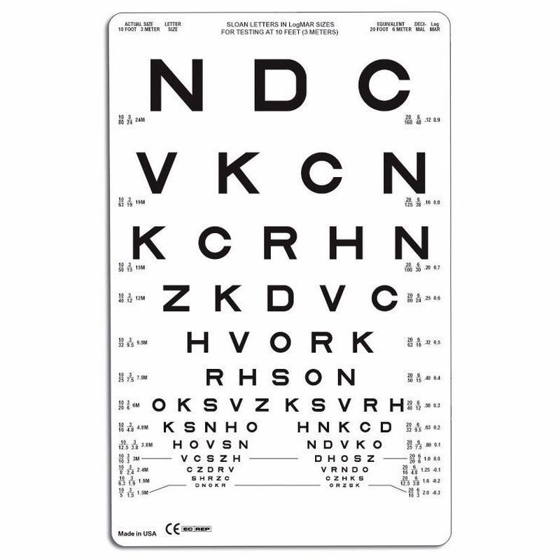 Illuminated eye chart - SLOAN - Centro Style