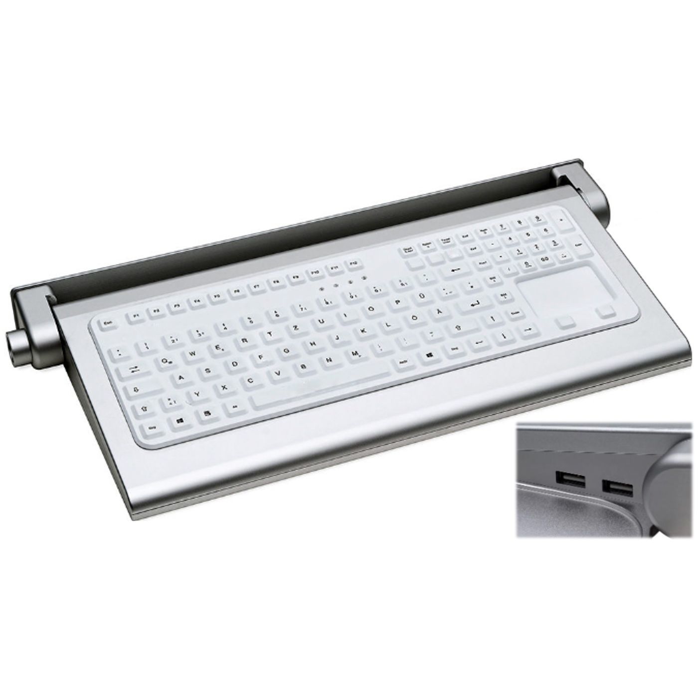 Medical keyboard with touchpad - MBT-OR-K01 - EMBITRON - with pointing ...