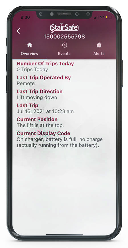 Monitoring software - StairSafe - Acorn Stairlifts - security / medical